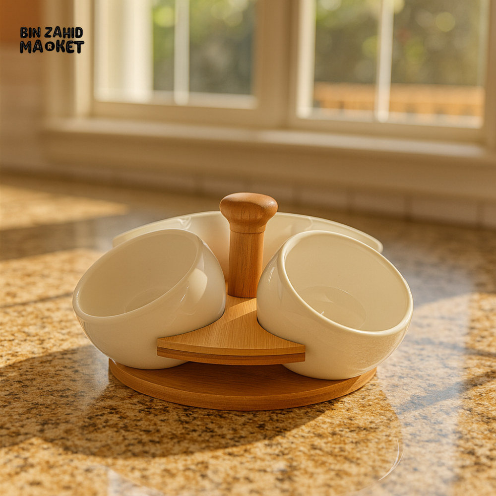 CERAMIC LUXURY CONDIMENT BOWL SET - 4 PIECES