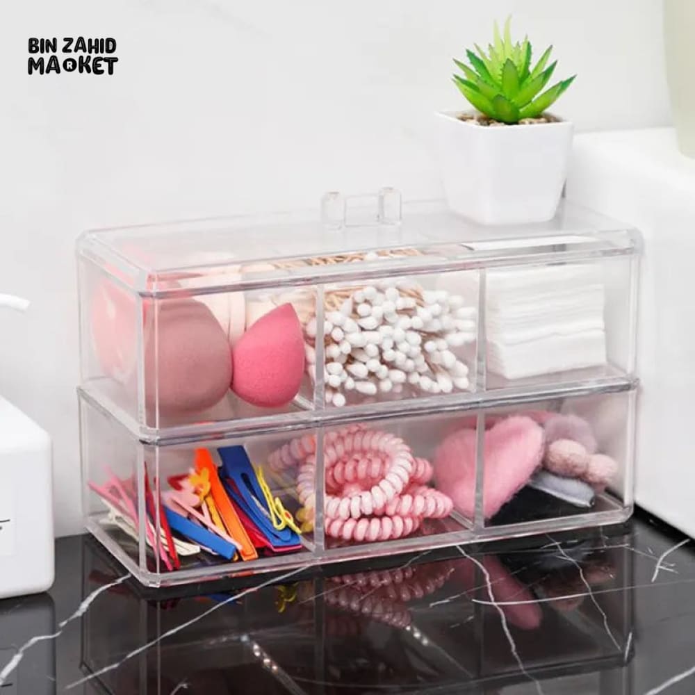 DUAL LAYER ACRYLIC COSMETIC ORGANIZER
