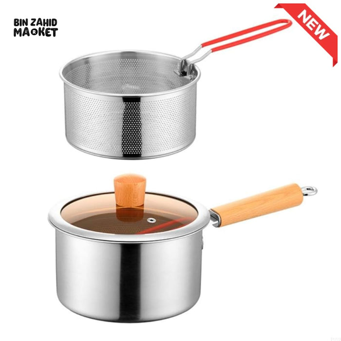 IMMACULATE 304 STAINLESS STEEL DEEP COOKER – ADVANCED OIL STRAINER DES