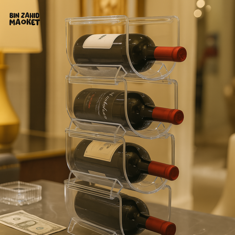 LUXURY ACRYLIC BOTTLE HOLDER – SINGLE BOTTLE DISPLAY RACK FOR COUNTERT