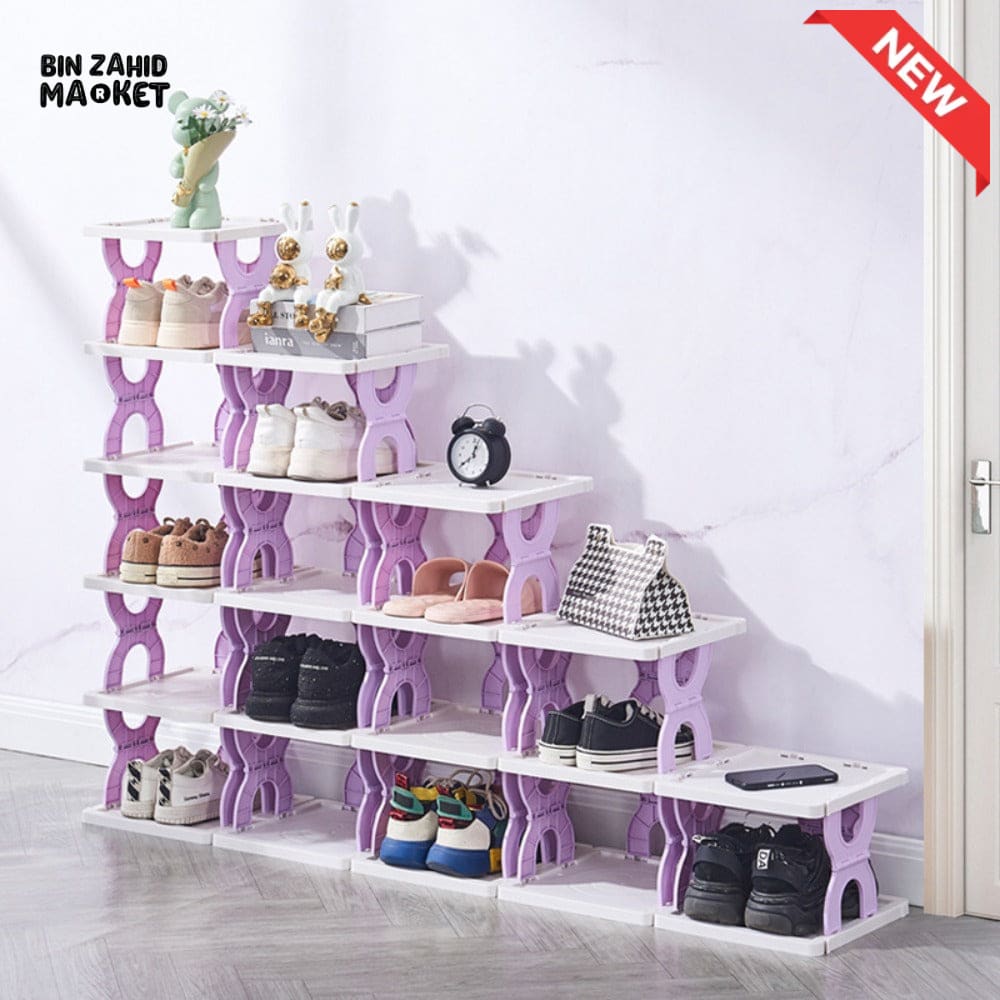 X-TYPE FOLDING SHOE STORAGE RACK 4 LAYER HEAVY QUALITY – SIMPLE MULTI-